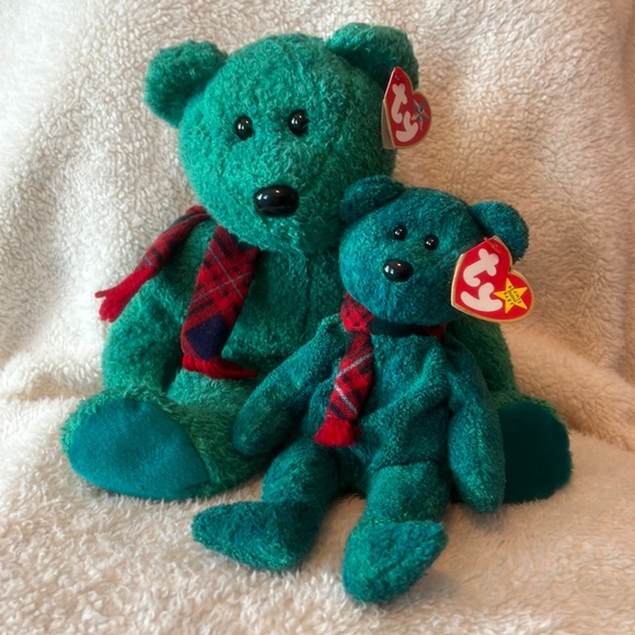 Ty | Other | Rare Vintage Ty Beanie Baby Buddy Wallace The Bear Bundle ...